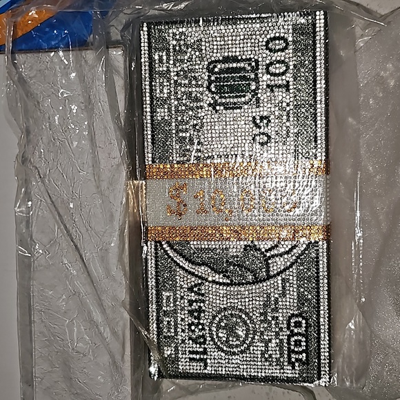 Bags | Super Blingy Rhinestone Money Clutch Purse Its Beautiful | Poshmark